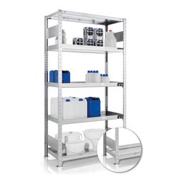 META Wannenbodenregal S3 2000 x 1000 x 500 mm verzinkt mit 4 Wannenb&ouml;den und Abdeckboden (200176632)
