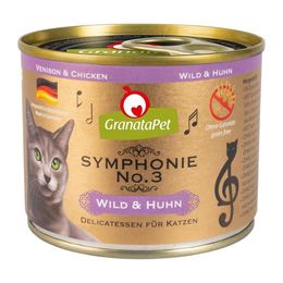Granatapet Symphonie No. 3 Wild & Huhn Katzen-Nassfutter ohne Konservierungsmittel 6x200g