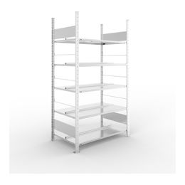 META B&uuml;roregal S3 COMPACT 1850 x 1000 x 600 mm verzinkt doppelseitig 5 B&ouml;den Fachlast 100 kg (200178016)