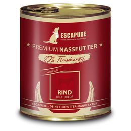 Escapure Rinder Gulasch Dose Men&uuml; Hunde-Nassfutter Alleinfuttermittel 6x800g