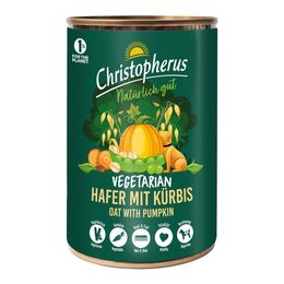 CHRISTOPHERUS Vegetarian - Hafer mit K&uuml;rbis Hunde-Nassfutter vegetarisch 6x400g