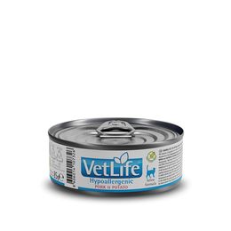 Vet Life Hypoallergenic Schwein & Kartoffel Katzen-Nassfutter getreidefrei 12x85g