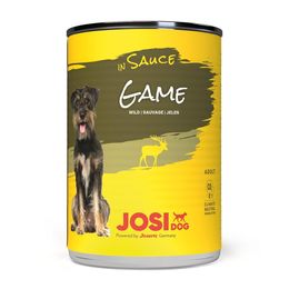 JosiDog Game in Sauce Hunde-Nassfutter ohne k&uuml;nstliche Zus&auml;tze 12x415g