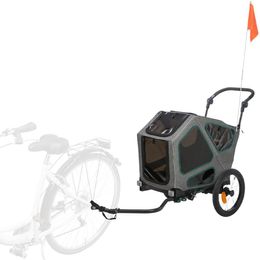 Trixie Fahrrad-Anh&auml;nger Grau/Salbei S