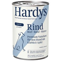 Hardys SENSITIV Rind mit K&uuml;rbis & Apfel Hunde-Nassfutter getreidefrei 6x400g