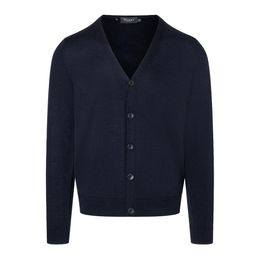 Strickjacke Maerz Muenchen "Maerz Muenchen 590800 Strickcardigan Herren Bekleidung", Herren, Gr. 48, blau (dunkelblau), 100% Wolle (Merino), Strickjacken Strickjacke