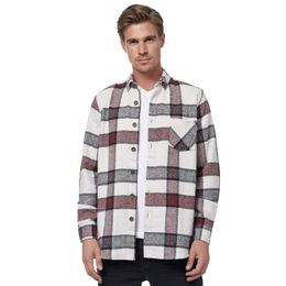 Langarmhemd Rusty Neal, Herren, Gr. S, EURO-Gr&ouml;&szlig;en, wei&szlig; (sanftes wei&szlig;), 65% Polyacryl, 20% Polyester, 15% Baumwolle, kariert, Hemden, im trendigen Holzf&auml;ller-Look