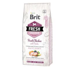 Brit Fresh Puppy & Junior Chicken Hunde-Trockenfutter Healthy Growth 12kg