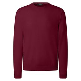 Strickpullover Maerz Muenchen "Maerz Muenchen 420500 Strickpullover Herren Bekleidung", Herren, Gr. 48, bordeaux, 100% Wolle, Rundhals, Pullover Strickpullover