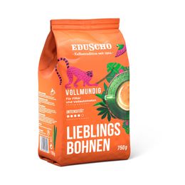 EDUSCHO Lieblingsbohnen Vollmundig - 8 x 750 g Ganze Bohne - Intensit&auml;t: 4/5