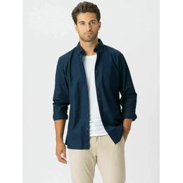 Langarmhemd TEESHOPPEN "TEESHOPPEN Shirt The Original", Herren, Gr. L, Normalgr&ouml;&szlig;en, navy, Obermaterial: 100% Baumwolle, Hemden