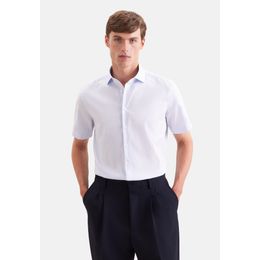 Businesshemd Seidensticker "Schwarze Rose", Herren, Gr. S (38), normale &Auml;rmell&auml;ngen, hellblau, 100% Baumwolle, gestreift, tailored fit, Hemden, Shaped 1/2 Kentkragen Gestreift