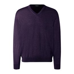 Strickpullover Maerz Muenchen "Maerz Muenchen 490400 Strickpullover Herren Bekleidung", Herren, Gr. 54, lila, 100% Wolle, V-Ausschnitt, Pullover Strickpullover