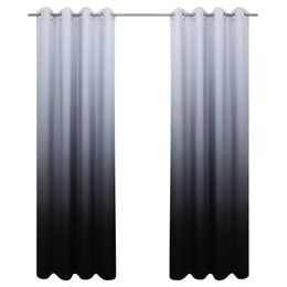 Verdunkelungsvorhang Bruno Banani "Clemton" Gr. 1, grau (anthrazit), B:130cm H:145cm, Polyester, Polyester, Gardinen, Verdunkelung, Schutz, Privatsph&auml;re, blickdichter Vorhang