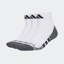 Funktionssocken adidas Performance "PRF C CC QRT 3P", Damen, Gr. S (37/39), schwarz-wei&szlig; (wei&szlig;, schwarz), Obermaterial: 55% Polyester, 42% Baumwolle, 2% Elasthan, 1% sonstige Fasern, Socken