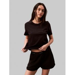 T-Shirt "CLASSIC 2", Damen, Gr. L (40), schwarz, Jersey, Obermaterial: 100% Baumwolle, Calvin Klein Underwear, unifarben, Basic normal, Rundhals, Shirts T-Shirt, mit Logo-Stickerei