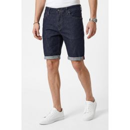 Only & Sons Shorts ONLY & SONS "ONSPLY BOX GUA DNM SHORTS OTL", Herren, Gr. L, N-Gr, blau (dunkelblau denim), Web, Obermaterial: 64% Baumwolle, 31% Polyester, 3% Viskose, 2% Elasthan, unifarben, regular fit knielang, Hosen Shorts