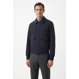 Blouson BOSS Orange "Ocruise", Herren, Gr. 48, dunkelblau404, Web, Obermaterial: 100% Polyamid, unifarben, relaxed fit normal, B&uuml;ndchen, Jacken Blouson, Aviator-Stil, wasserabweisend, Relaxed Fit
