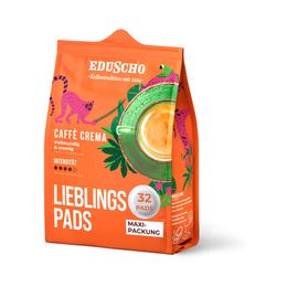 EDUSCHO Lieblingspads Caff&egrave; Crema - 12 x 32 Pads - Intensit&auml;t: 4/5