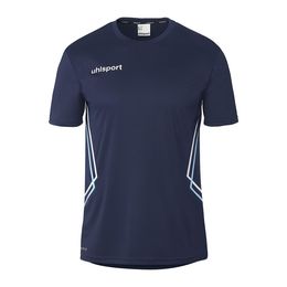 Trainingsshirt Uhlsport "Trainings-T-Shirt Equipe 29 Kids", M&auml;dchen, Gr. 116, blau (marine, skyblau, wei&szlig;), Obermaterial: 100% Polyester Pol. recyc.., Shirts