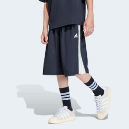 Shorts adidas Sportswear "J STD SHO", Jungen, Gr. 176, N-Gr, schwarz, sanftes wei&szlig;,, Obermaterial: 100% Polyester, Hosen Shorts