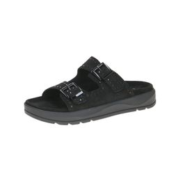 Pantolette Caprice "Caprice Pantoletten Veloursleder", Damen, Gr. 37, schwarz, Veloursleder, Schuhe Pantolette