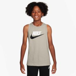 T-Shirt Nike Sportswear "K NSW TANK TEE", M&auml;dchen, Gr. L, cream ii, schwarz, Obermaterial: 100% Baumwolle, normal, Rundhals, Shirts T-Shirt, &auml;rmelloses Design, Rundhalsausschnitt, ohne Verschluss, ohne Kragen