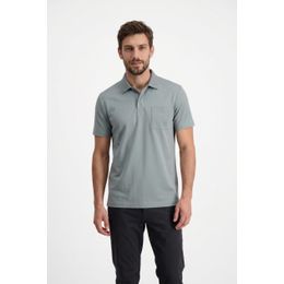 Poloshirt Lerros, Herren, Gr. L, storm grau, Single Jersey, Obermaterial: 75% Baumwolle, 25% Polyester, unifarben, regular fit normal, ohne Ausschnitt, Shirts, mit Logo Stickerei