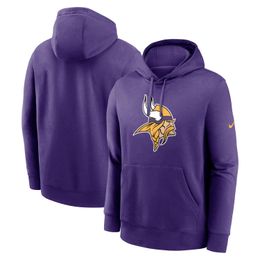 Kapuzenpullover Nike "Nike Hoodie Minnesota Vikings Nike Club Logo", Damen, Gr. L, mehrfarbig, 82% Baumwolle, 18% Polyester, Pullover Kapuzenpullover