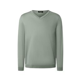 Strickpullover Maerz Muenchen "Maerz Muenchen 403800 Strickpullover Herren Bekleidung", Herren, Gr. 48, dunkelgruen, 100% Schurwolle, V-Ausschnitt, Pullover Strickpullover