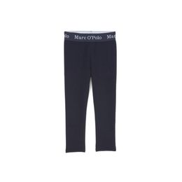 Marc O'Polo Jerseyhose MARC O'POLO "aus warmem Baumwoll-Mix", M&auml;dchen, Gr. 104/110, Normalgr&ouml;&szlig;en, blau (schwarz navy), Obermaterial: 65% Polyester, 30% Baumwolle, 5% Elasthan, unifarben, figurbetont normal, Hosen Jerseyhose