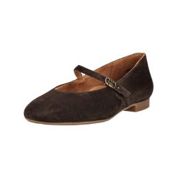 Riemchenballerina Paul Green "Paul Green Ballerinas Veloursleder", Damen, Gr. 40, moro, Veloursleder, Schuhe Riemchenballerina