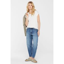 Rundhalsshirt SENSES.THE LABEL, Damen, Gr. XL, wei&szlig;, Web, Material: 70% Modal, 30% Polyester, unifarben, regular fit normal, Rundhals, angeschnitten, Shirts Rundhalsshirt, mit &uuml;berschnittenen Schultern