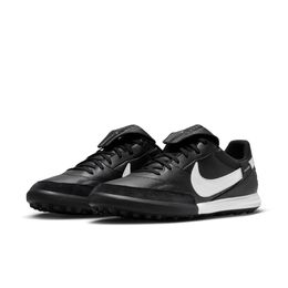 Fu&szlig;ballschuh Nike "THE Nike PREMIER III TF", Herren, Gr. 45, schwarz, wei&szlig;, Leder, Synthetik, Schuhe Fu&szlig;ballschuh, f&uuml;r kurzen Kunstrasen, Hart- und Aschenpl&auml;tze