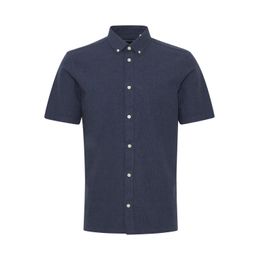 Kurzarmhemd Casual Friday "Kurzarmhemd CFAnton", Herren, Gr. L, N-Gr, blau (schwarz navy melange), Obermaterial: 100% Baumwolle CO., Hemden