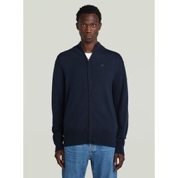 G-Star Raw Cardigan G-STAR "Premium Core Full Zip Knit", Herren, Gr. L, salute, Obermaterial: 100% Wolle, Strickjacken