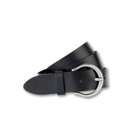 Bernd G&ouml;tz Lederg&uuml;rtel BERND G&Ouml;TZ "Lederg&uuml;rtel mit offener silberner Ringschlie&szlig;e", Damen, Gr. 105, schwarz, Rindsleder, G&uuml;rtel Lederg&uuml;rtel
