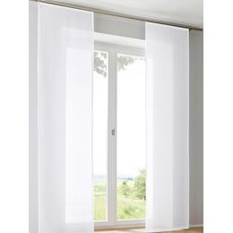 Schiebegardine HEINE HOME Gr. 1, wei&szlig;, B:60cm H:145cm, Baumwolle, Polyester, Gardinen