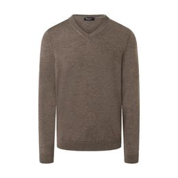Strickpullover Maerz Muenchen "Maerz Muenchen 420400 Strickpullover Herren Bekleidung", Herren, Gr. 50, braun, 100% Wolle, V-Ausschnitt, Pullover Strickpullover
