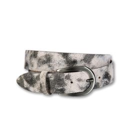 Lederg&uuml;rtel Silbergift "Lederg&uuml;rtel im vielseitig kombinierbarem Camouflage", Damen, Gr. 105, schwarz, be, Rindsleder, G&uuml;rtel Lederg&uuml;rtel