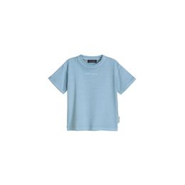 Marc O'Polo T-Shirt MARC O'POLO "mit R&uuml;ckenprint", Jungen, Gr. 104/110, blau, Obermaterial: 100% Baumwolle, unifarben, regular fit, Umschlagbund, Shirts T-Shirt