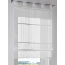 Raffrollo HEINE HOME Gr. 2, wei&szlig; (sanftes wei&szlig;), B:60cm H:140cm, Raffrollos