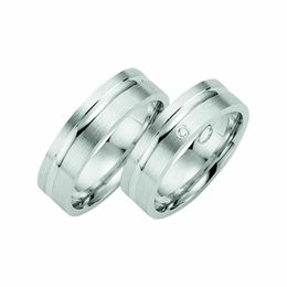 Adelia&acute;s Silberring ADELIA&acute;S "Damen 925 Silber Freundschaftsring mit Diamant Brillant" Gr. 58, silber, Fingerringe, Damen, 58, 0,01 mit Brillanten, Silber 925 (Sterlingsilber), Silberring, mit Diamant / Brillant Silberschmuck f&uuml;r Damen