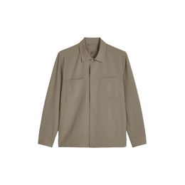 Marc O'Polo Hemdjacke MARC O'POLO "DFB Travel Collection", Herren, Gr. M, cinder, Obermaterial: 53% Polyester, 44% Schurwolle, 3% Elasthan, gerade, Manschette, Jacken