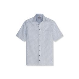 Businesshemd OLYMP "OLYMP Luxor, comfort fit, New Kent", Herren, Gr. 40, Normaler Arm, blau (wei&szlig;), 100% Baumwolle, Hemden