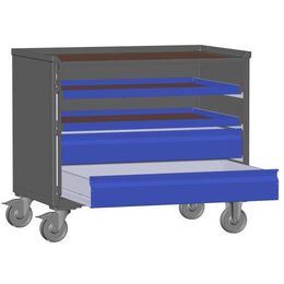 LCB I Gitterbox mit Schubladen (Teilauszug), Blechw&auml;nden und...