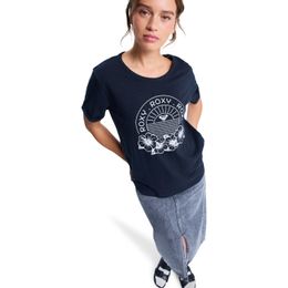 Oversize-Shirt Roxy "Oceanwave Regular Slub", Damen, Gr. S, grau (anthrazit), Obermaterial: 60% Baumwolle, 40% Polyester., Shirts