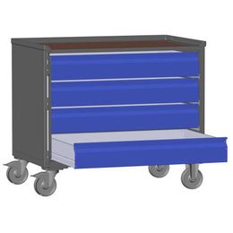 LCB I Gitterbox mit Schubladen (Teilauszug), Blechw&auml;nden und...