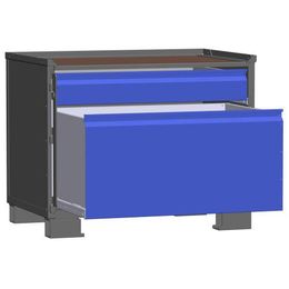 LCB II Gitterbox mit Schubladen (Vollauszug) und Blechw&auml;nden,...
