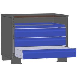 LCB I Gitterbox mit Schubladen (Teilauszug) und Blechw&auml;nden,...